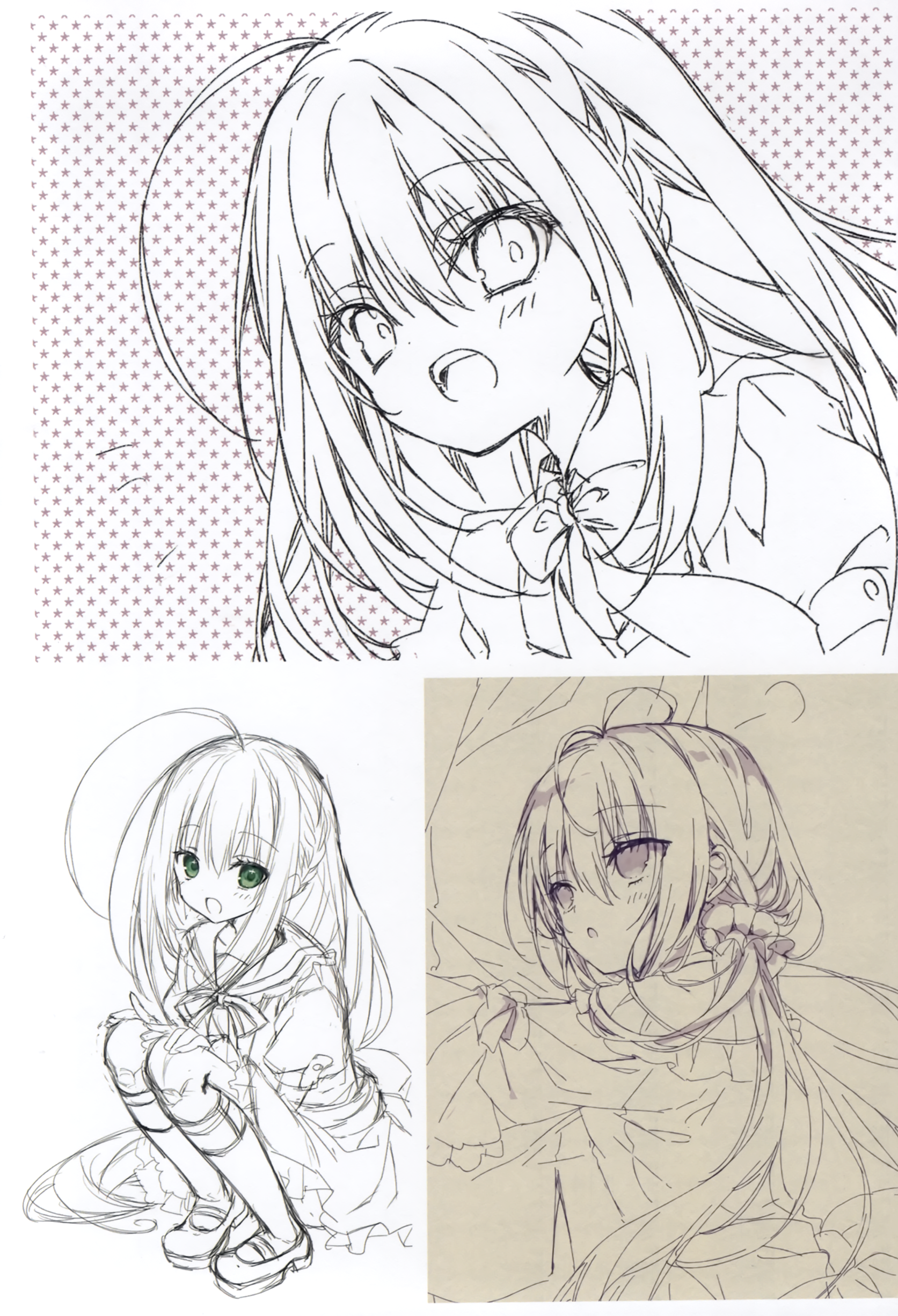 necotoxin inugami kira line art seifuku sketch skirt lift | #1201676 | yande.re